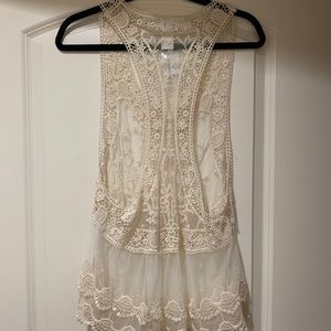 Tops | Sheer Lace Top | Poshmark
